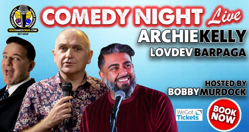 Comedy Night Live with Headliner Archie Kelly