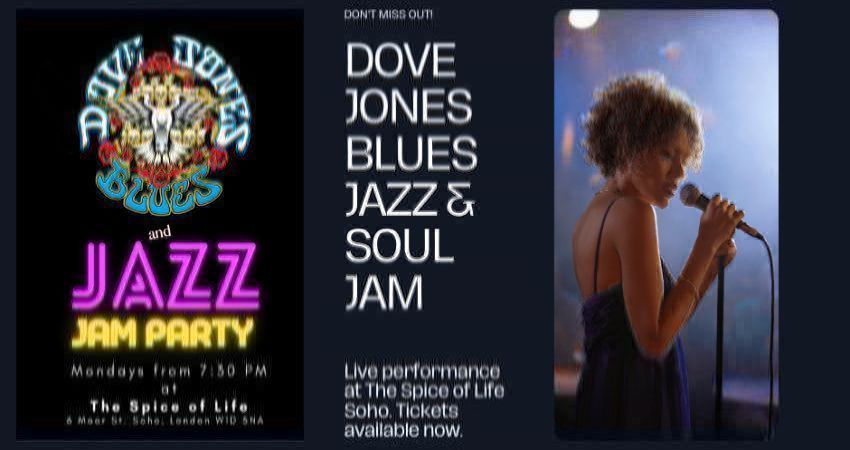 DOVE JONES BLUES & JAZZ JAM PARTY at The Spice of Life Soho